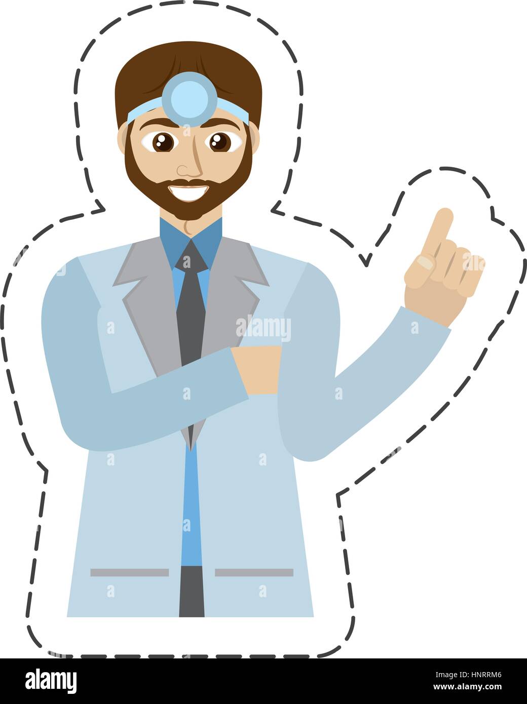 cartoon beard doctor male professional work vector illustration eps 10 ...