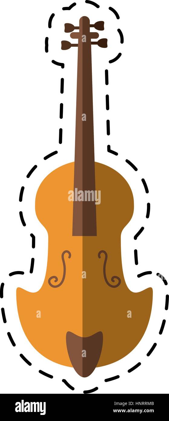 cartoon fiddle classical music instrument vector illustration eps 10 ...