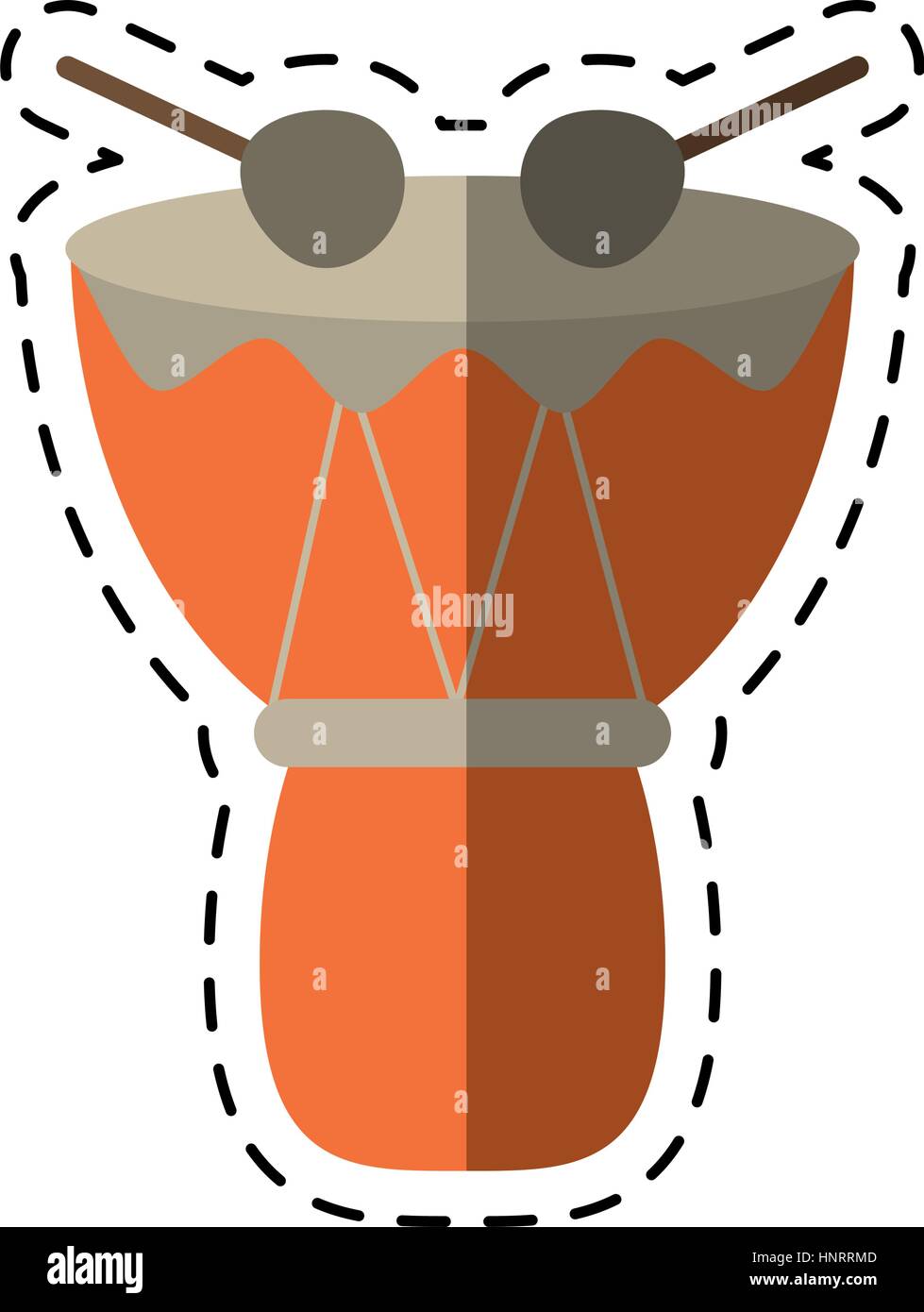 cartoon drum djembe percussion african vector illustration eps 10 Stock ...