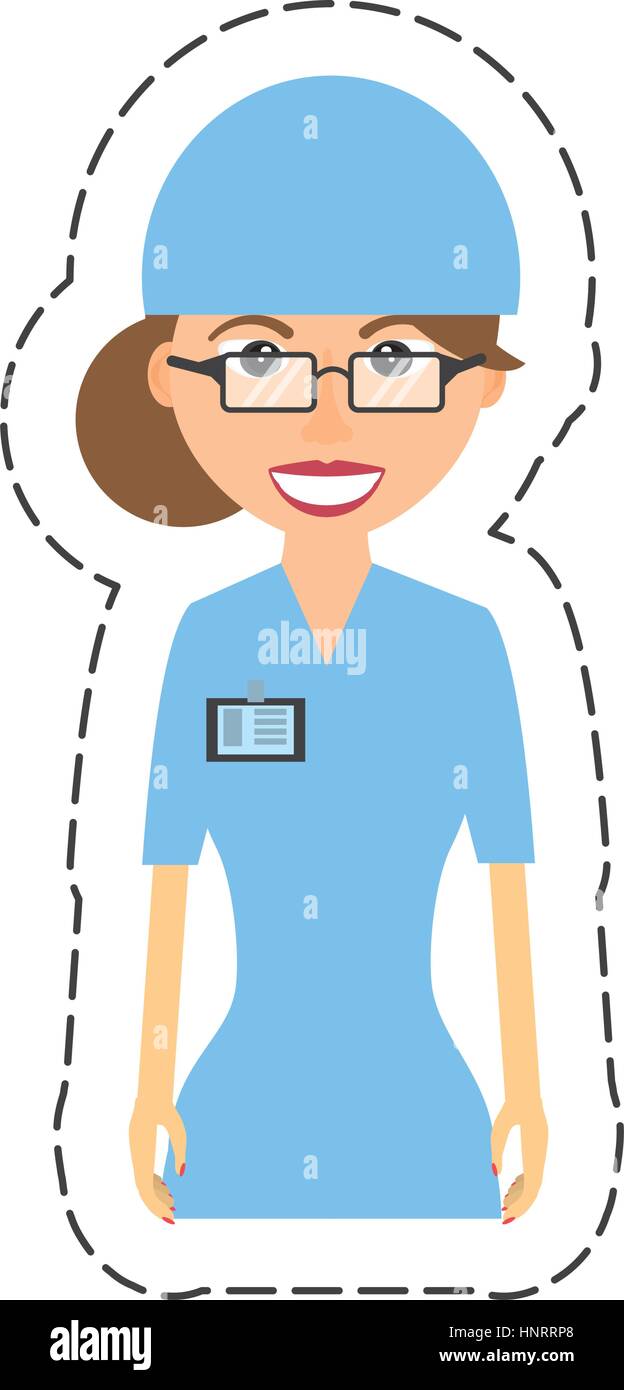 Nurse suit surgery hat Stock Vector Images - Alamy