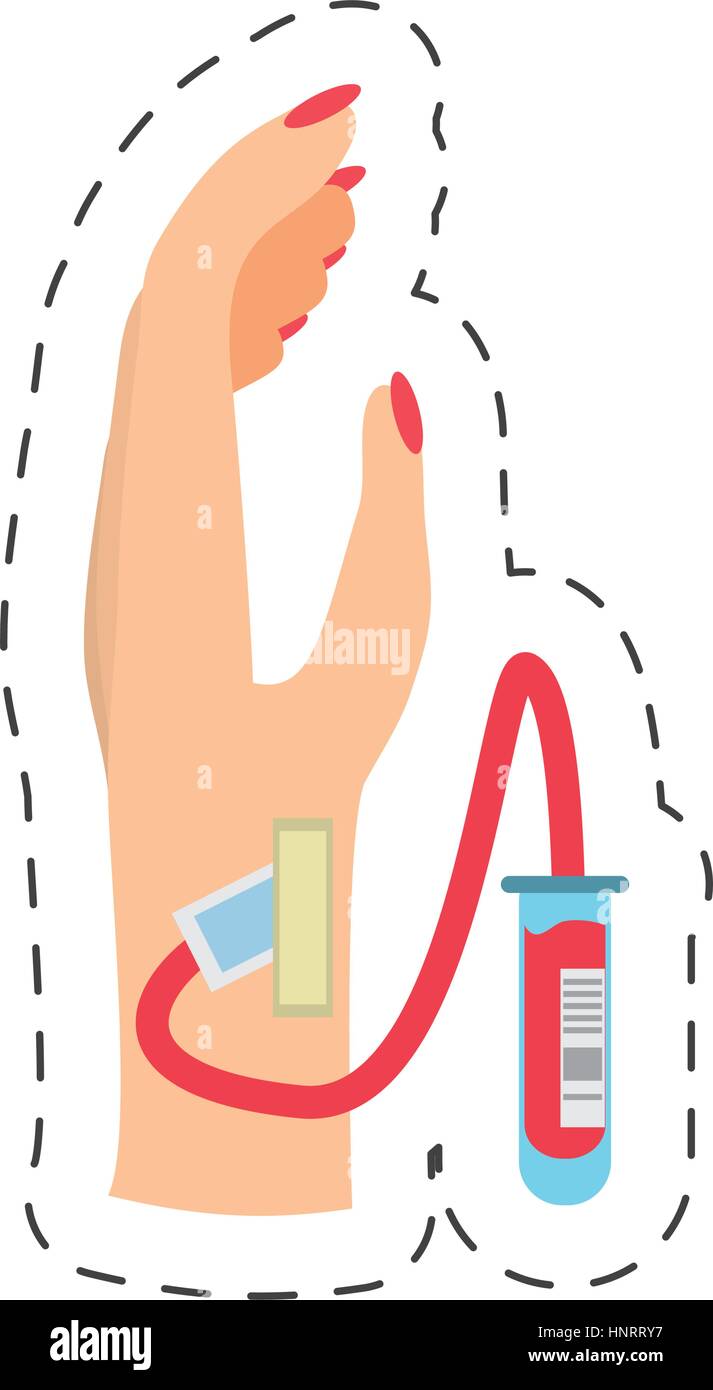Female patient hospital blood sample Stock Vector Images - Alamy