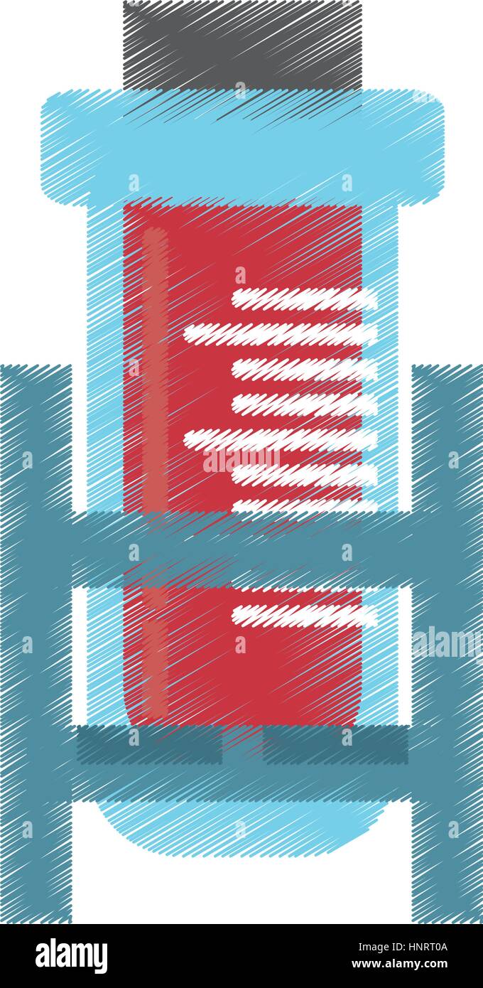 drawing blood test tube sample with rack vector illustration eps 10 ...