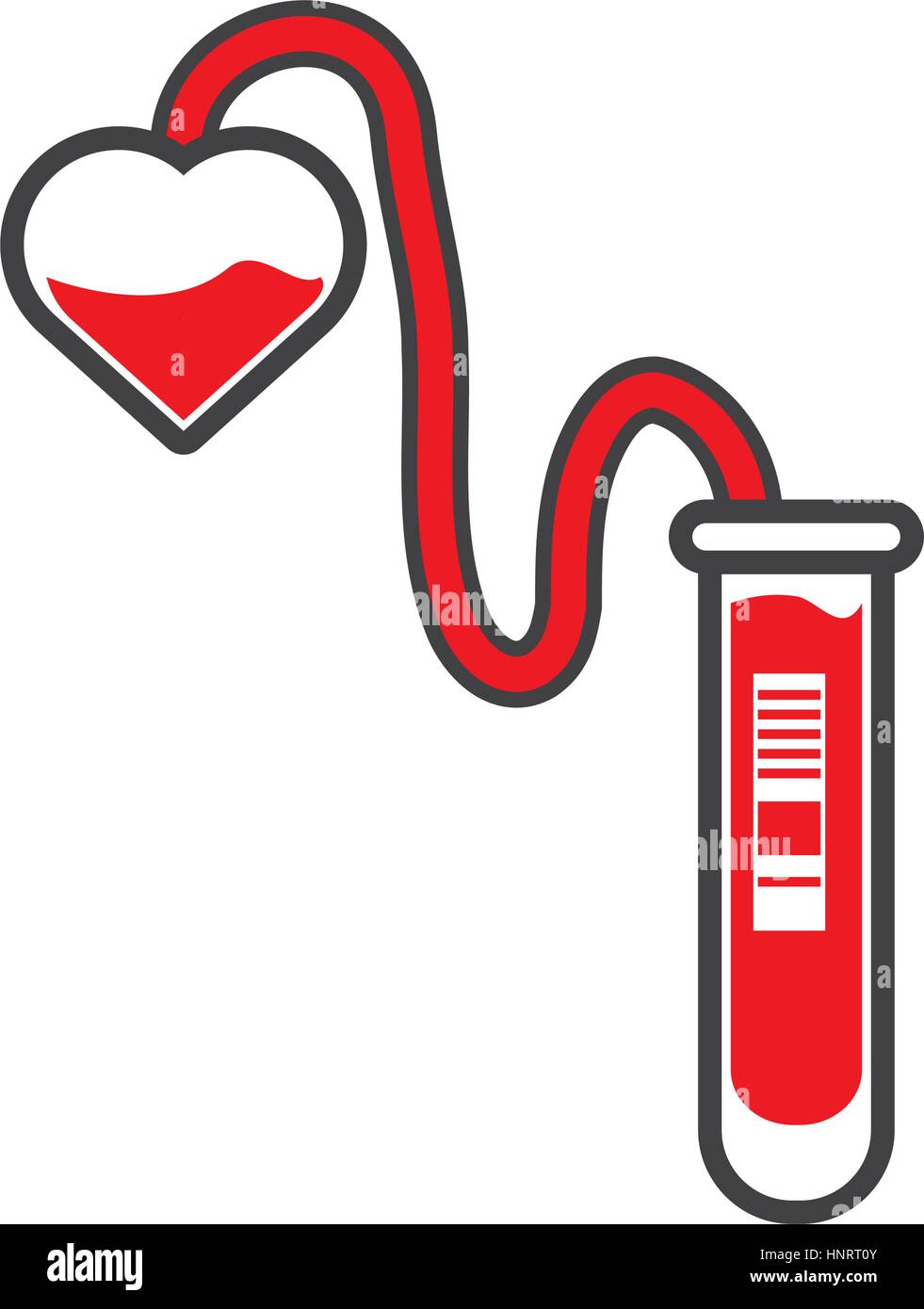 test tube donation heart healthcare vector illustration eps 10 Stock ...