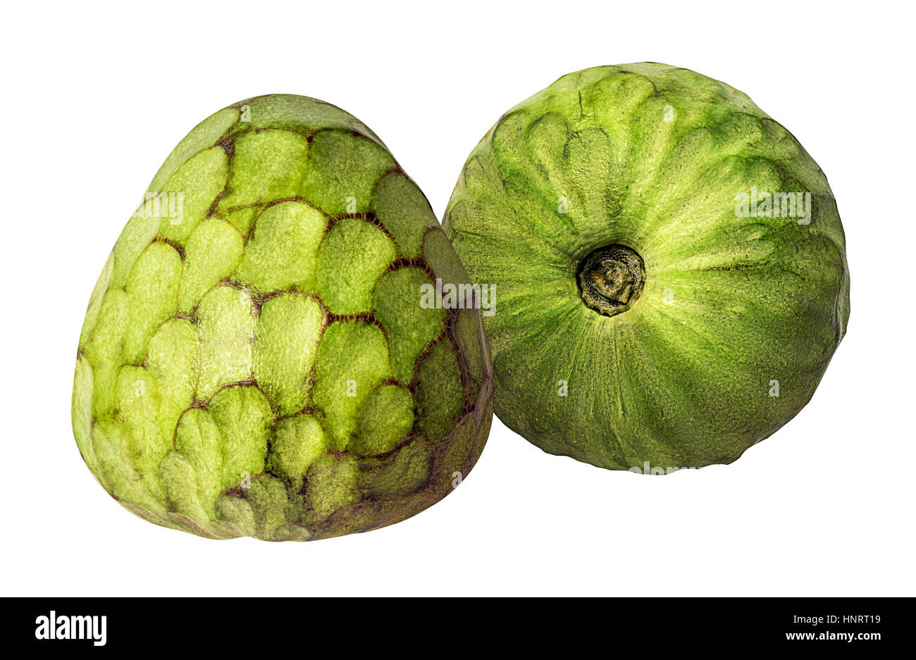 Cherimoya fruit on white background Stock Photo - Alamy