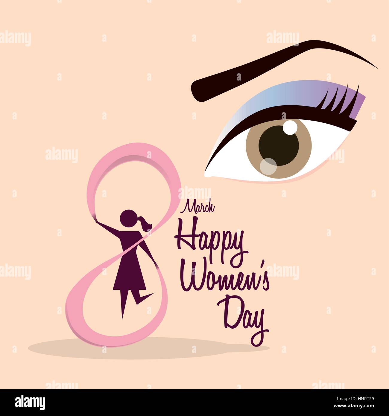 happy womens day eight march celebration vector illustration eps 10 ...