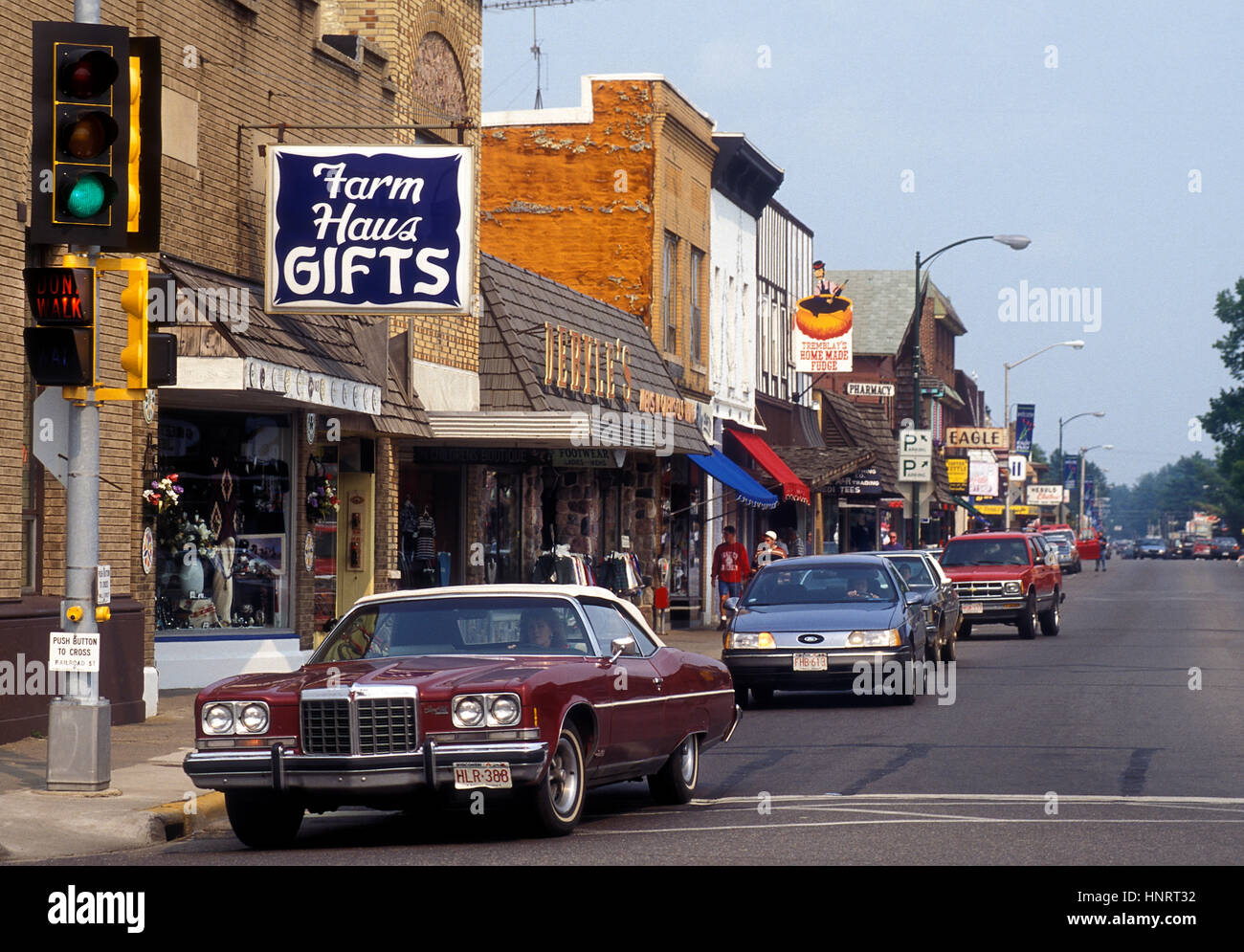 Main Street in a small town in Wisconsin USA 1994 Stock Photo - Alamy