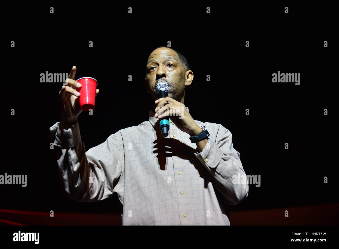 Henry Welch performing onstage at the Miami Festival of Laughs at James ...