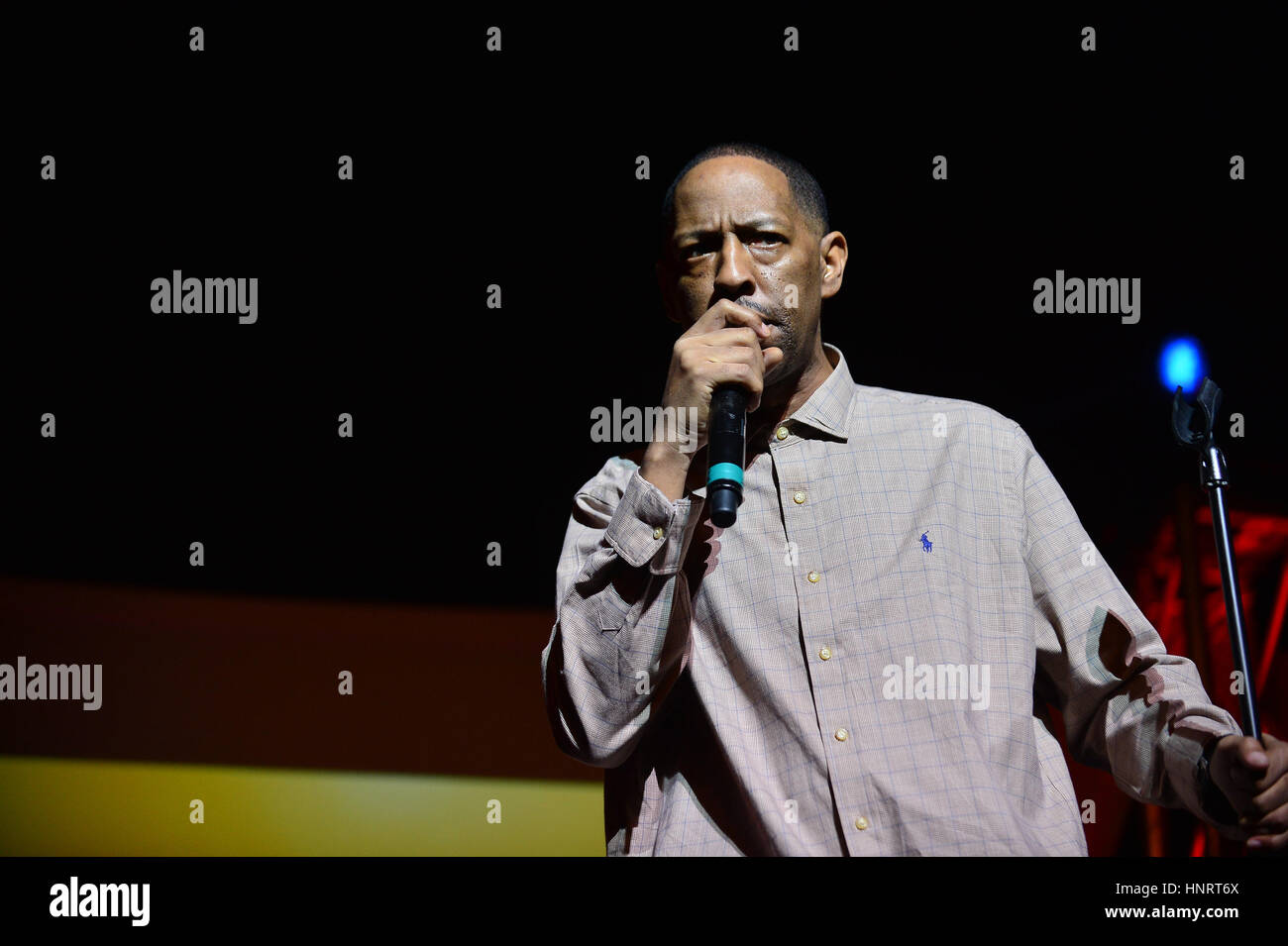 Henry Welch performing onstage at the Miami Festival of Laughs at James ...