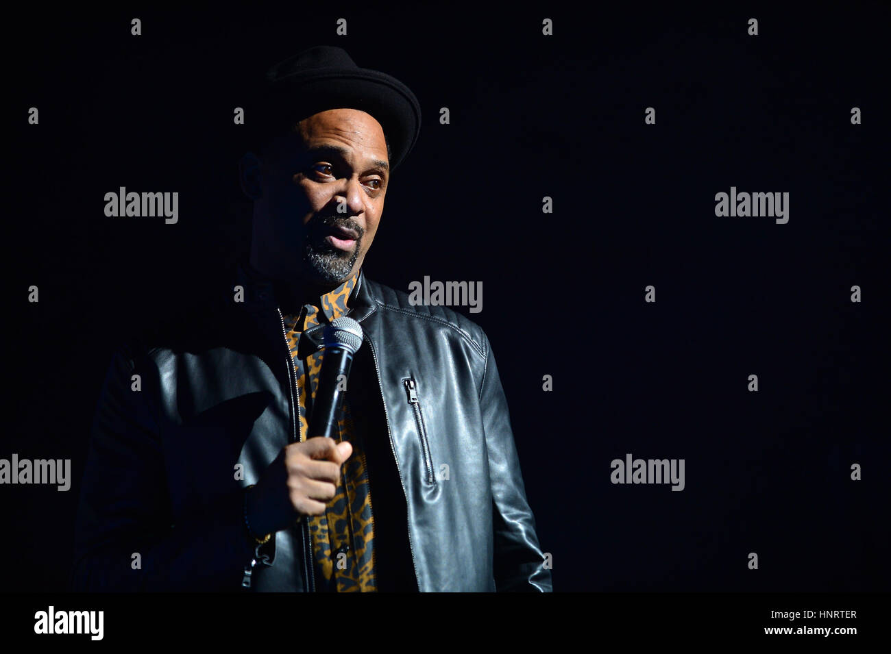 Mike Epps performing onstage at the Miami Festival of Laughs at James L ...