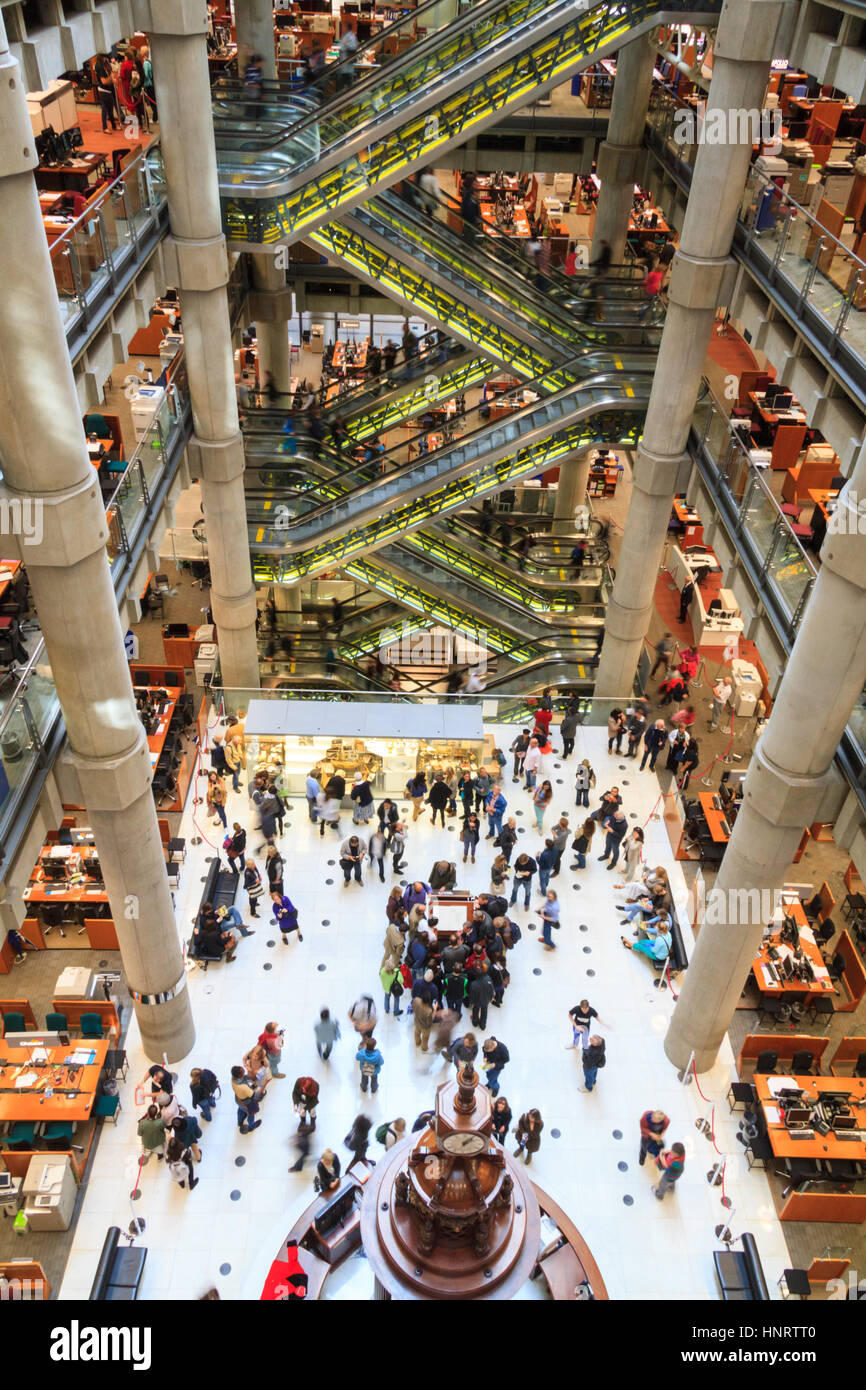 The centre atrium of the Lloyds Building, also called Inside Out ...