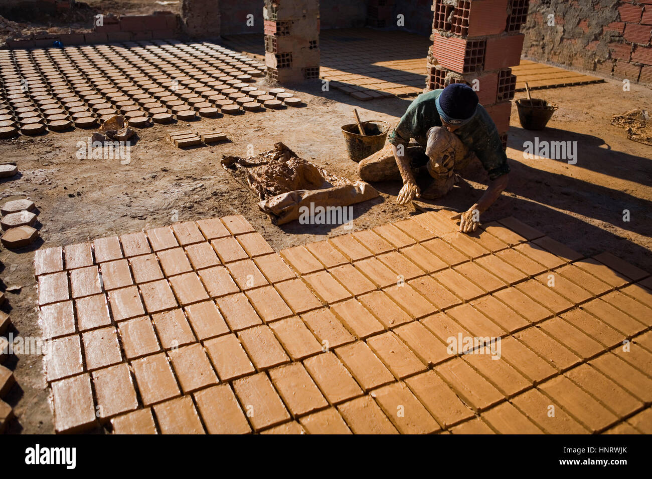 Tunisia.Tozeur. Brick factory Stock Photo - Alamy