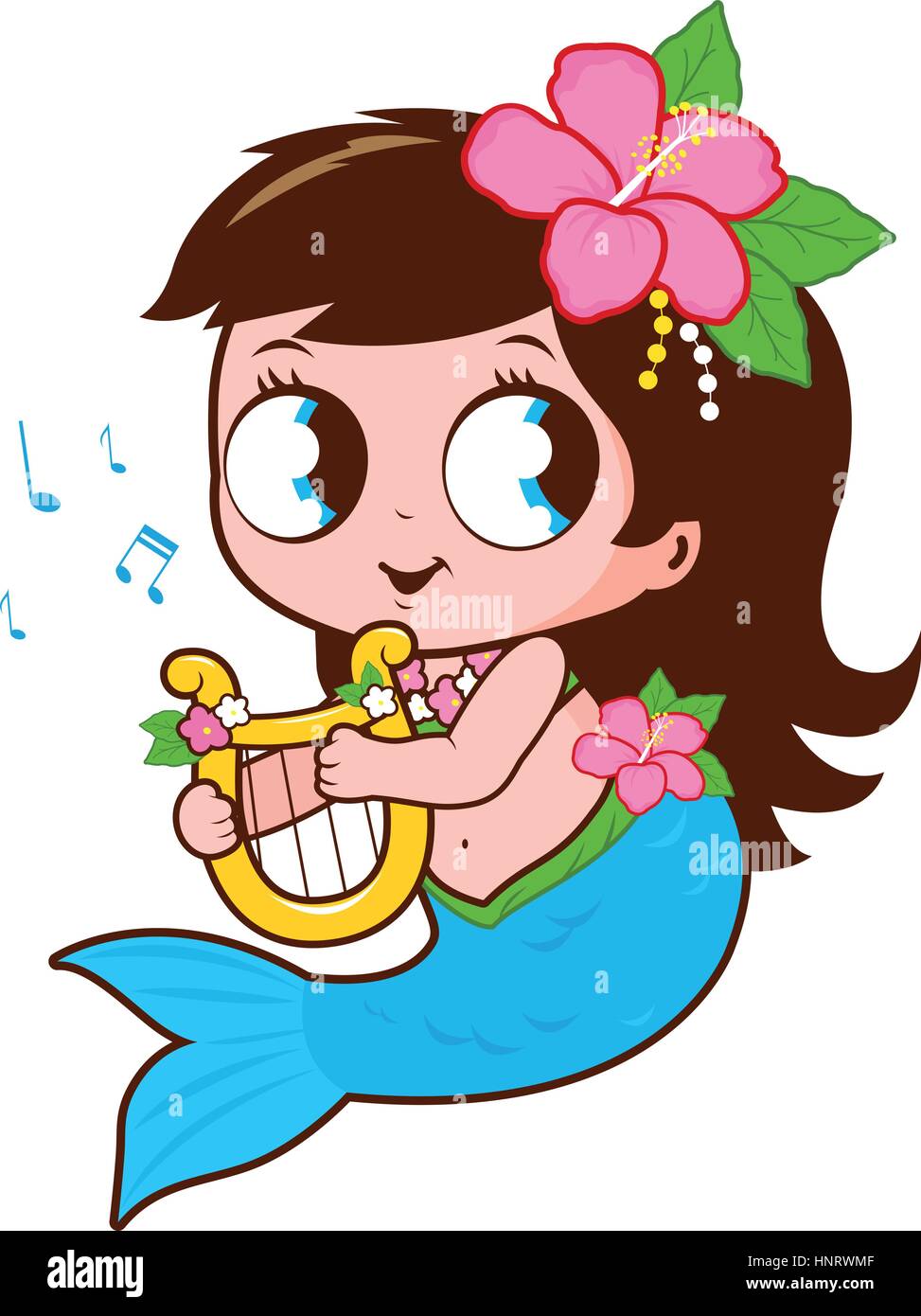 Child playing musical instrument Stock Vector Images - Alamy