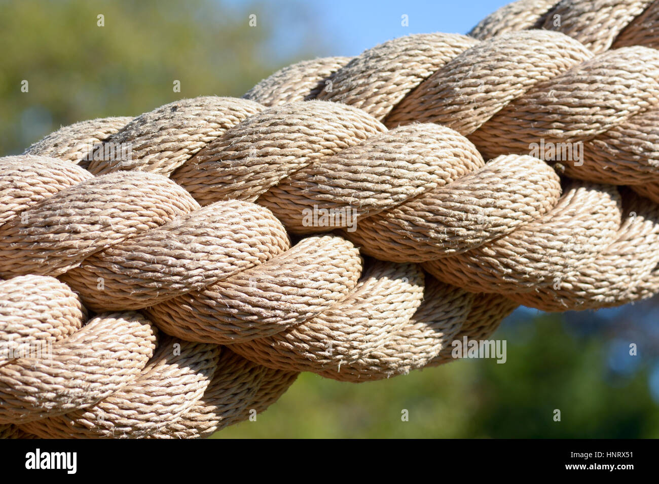 Tick rope woven from strnads of many ropes Stock Photo - Alamy