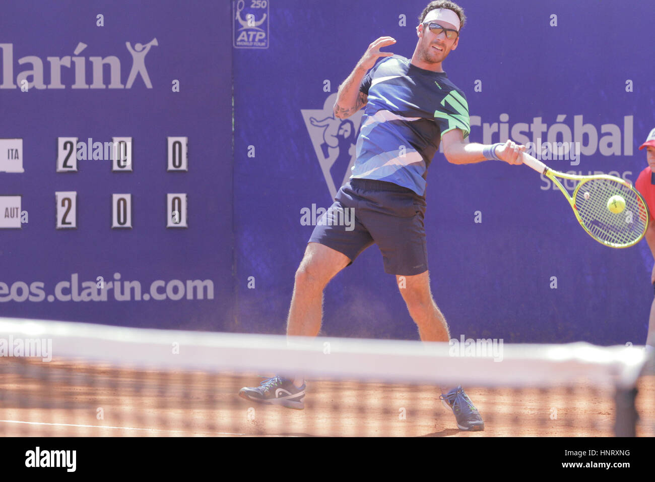 Buenos Aires, Argentina. 15th February 2017. Austrian player Gerald ...