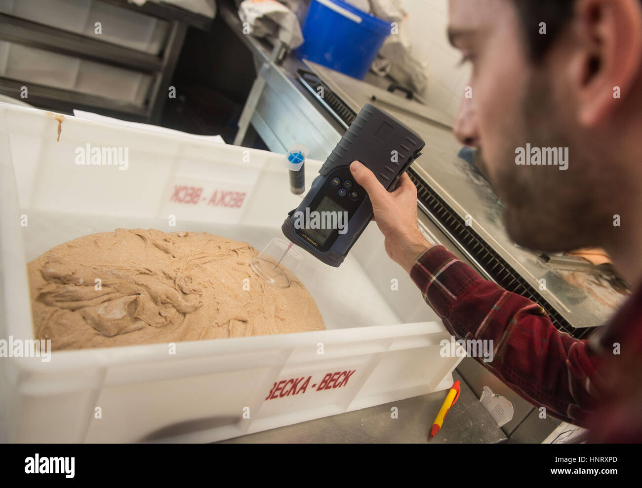 Researcher Matthias Rapp checks a dough in the Beck bakery in ...