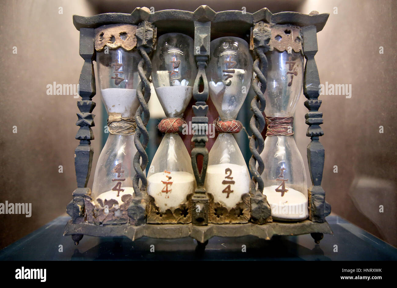 Zwickau, Germany. 15th Feb, 2017. A so-called 'pulpit clock' made in ...