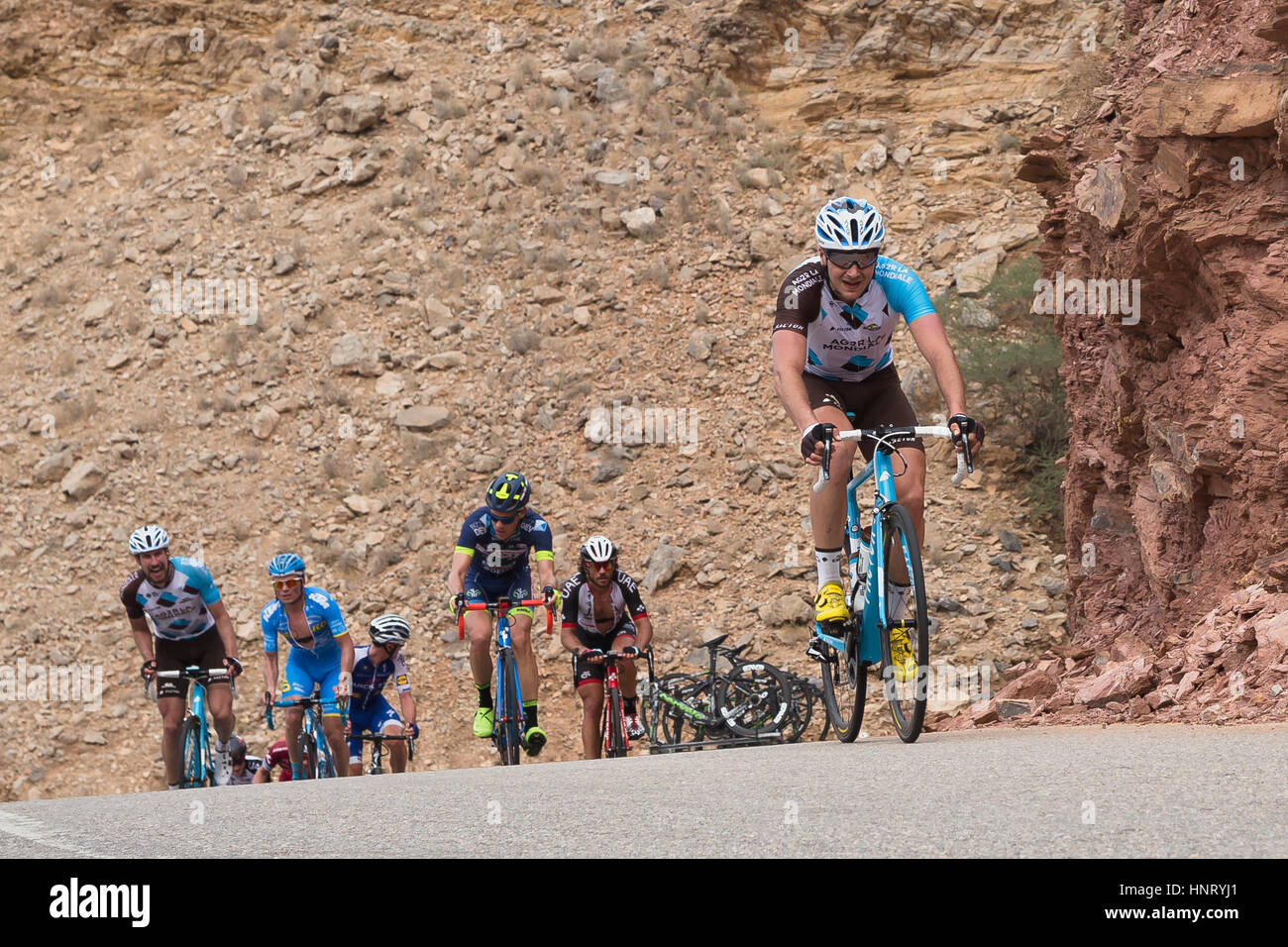 Al Hamriya Climb, Muscat, Oman. 15th February, 2017. The Tour of Oman ...