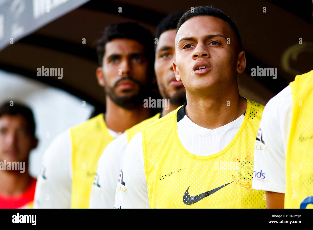 Sao Paulo, Brazil. 15th February 2017. Léo Jabá during the game between ...
