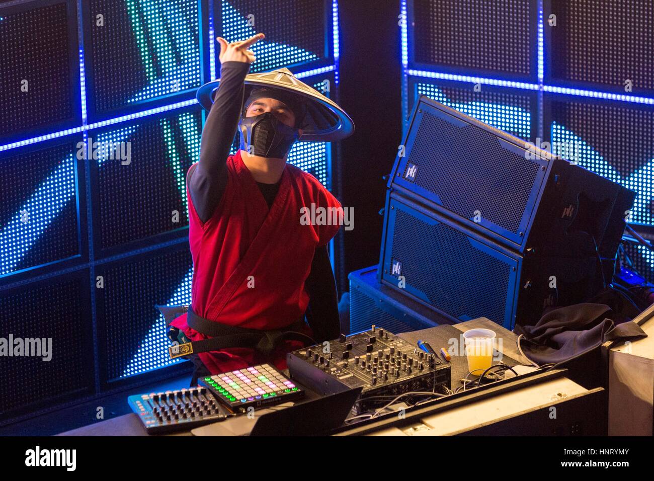 Madison, Wisconsin, USA. 14th Feb, 2017. DATSIK (TROY BEETLES) during ...