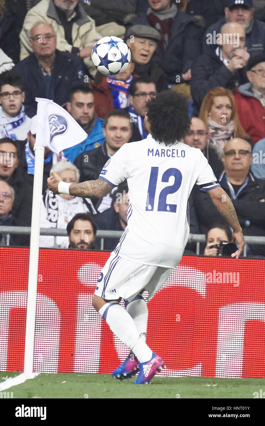 Madrid, Spain. 16th Feb, 2017. Marcelo (defender; Real Madrid) during ...