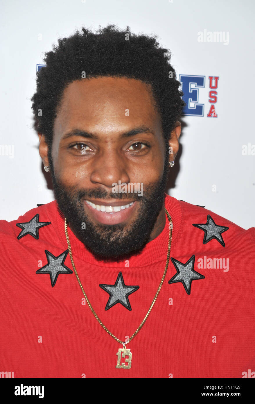 New York, NY, USA. 15th Feb, 2017. Antonio Cromartie at the Rookie USA ...