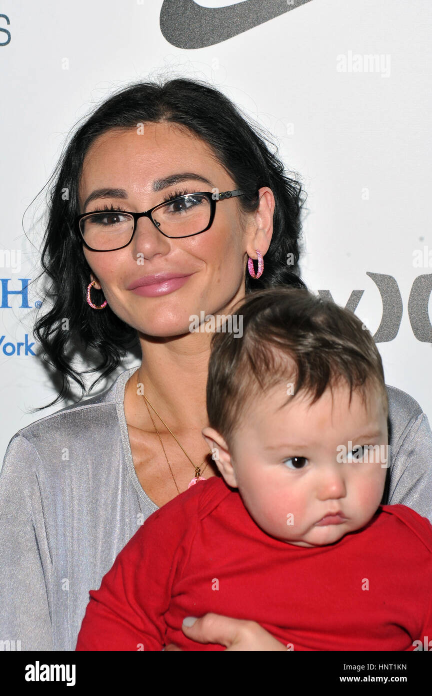 New York, NY, USA. 15th Feb, 2017. Jennifer 'JWoww' Farley, Greyson ...
