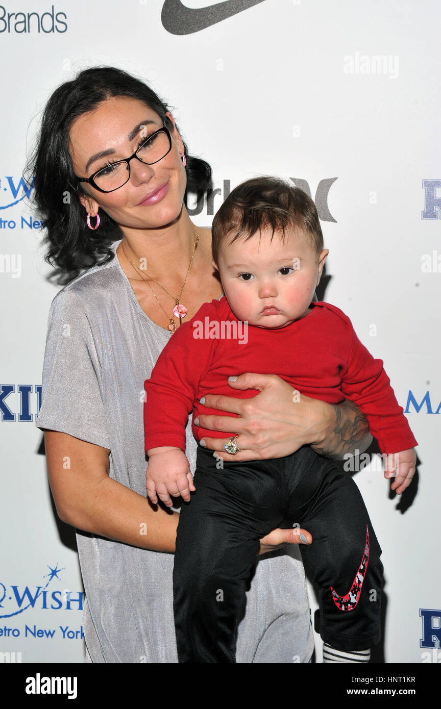 New York, NY, USA. 15th Feb, 2017. Jennifer 'JWoww' Farley, Greyson ...