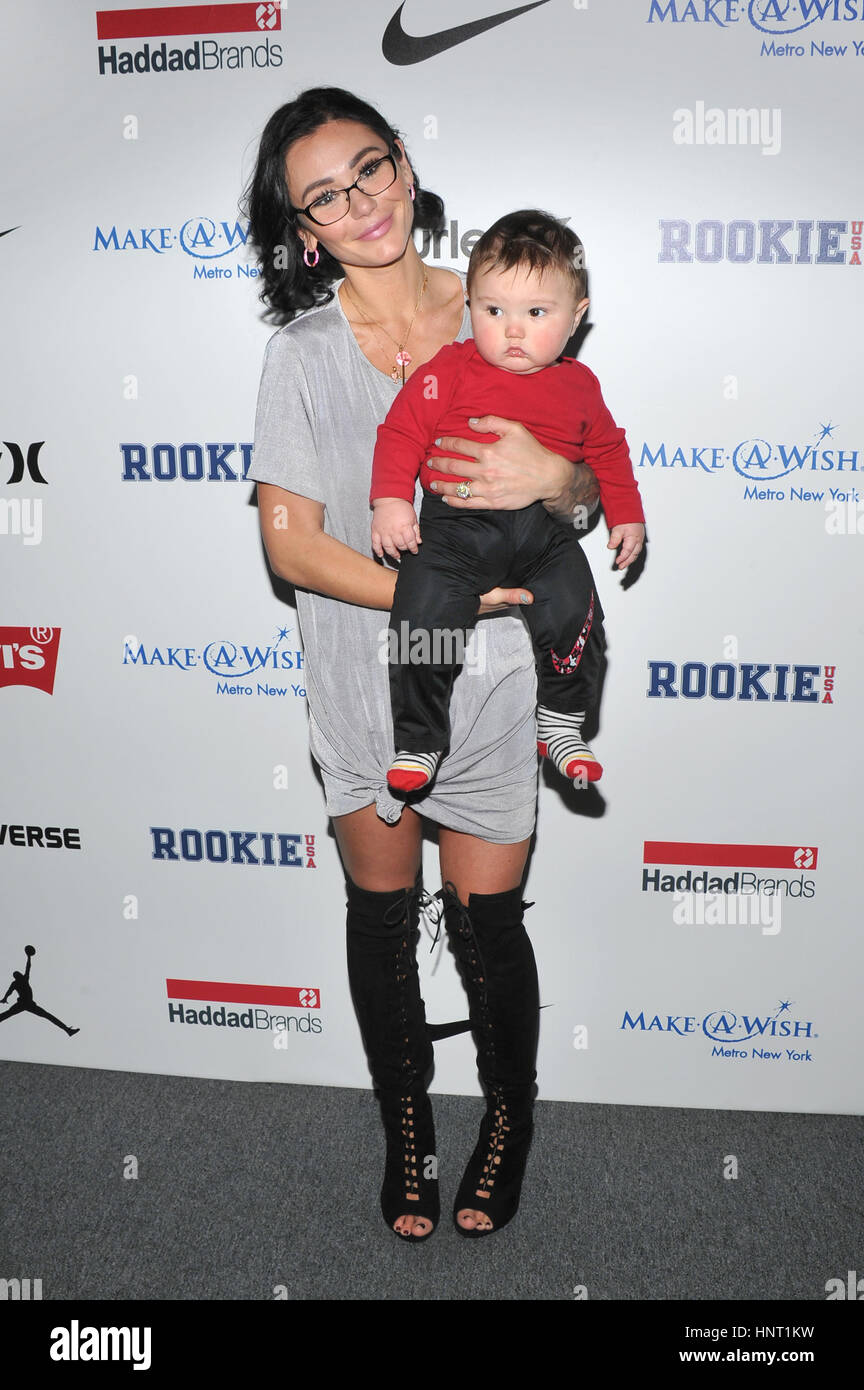New York, NY, USA. 15th Feb, 2017. Jennifer 'JWoww' Farley, Greyson ...