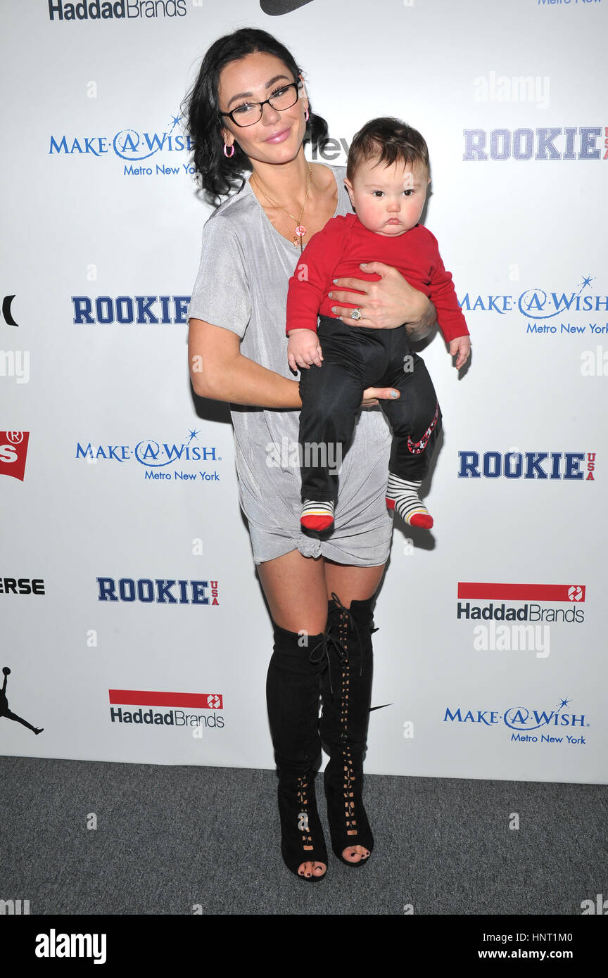 New York, NY, USA. 15th Feb, 2017. Jennifer 'JWoww' Farley, Greyson ...