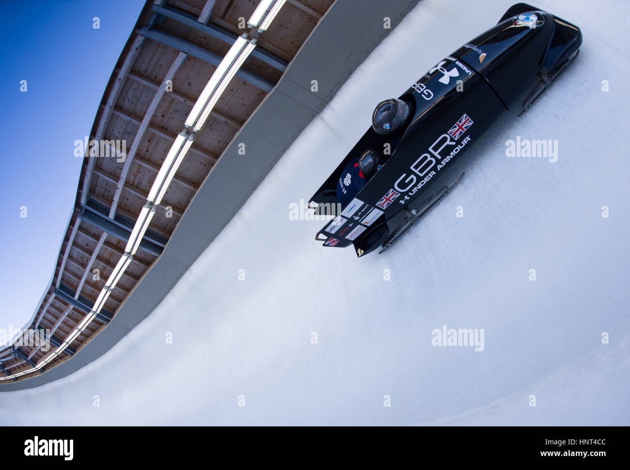 Schoenau am Koenigssee, Germany. 16th February 2017. British bobsledder ...