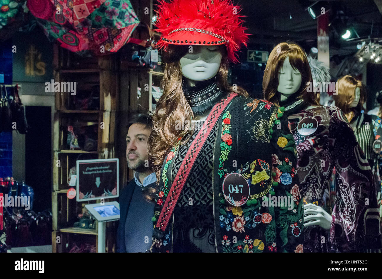 Madrid, Spain. 16th February, 2017. Collection presentation in Desigual ...