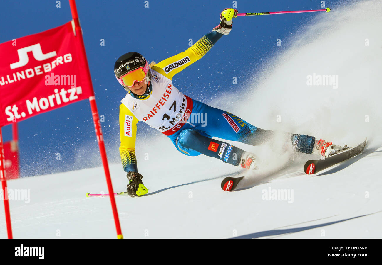 St. Moritz, Switzerland. 16th Feb, 2017. Swedish athlete Frida ...