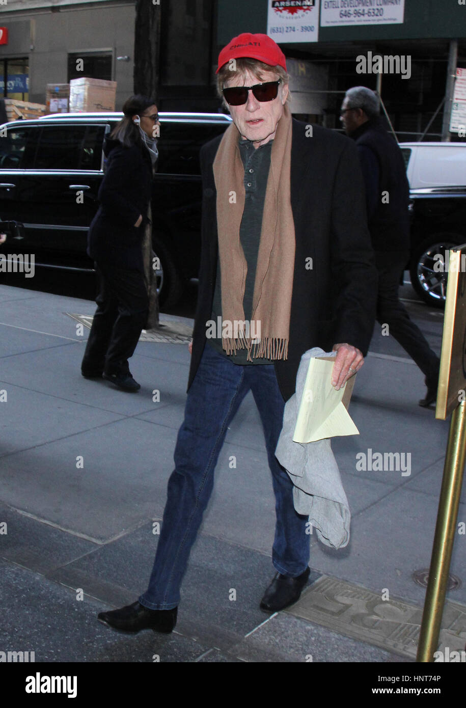 New York, NY, USA. 15th Feb, 2017. Robert Redford seen at NBC's Today ...