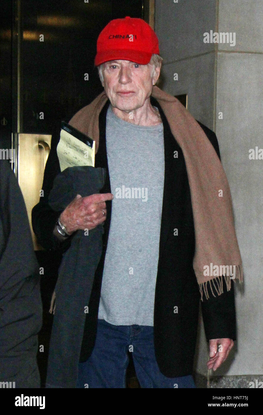 New York, NY, USA. 15th Feb, 2017. Robert Redford seen at NBC's Today ...