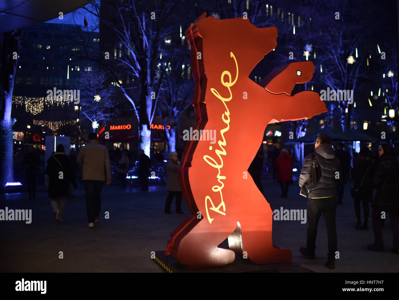 Berlin, Germany. 16th Feb, 2017. A giant bear, the symbol of the ...