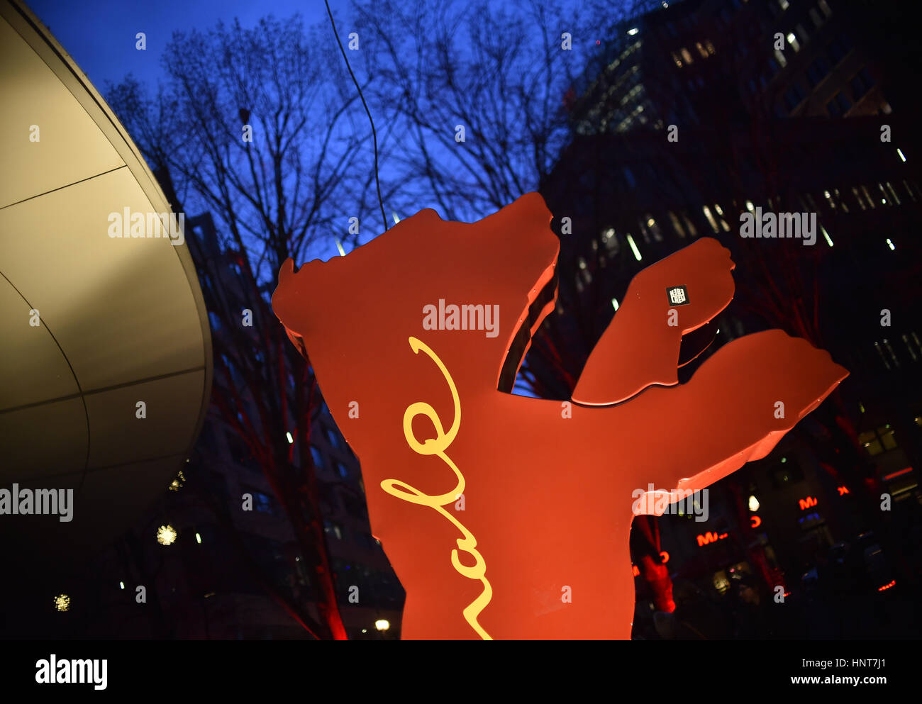 Berlin, Germany. 16th Feb, 2017. A giant bear, the symbol of the ...
