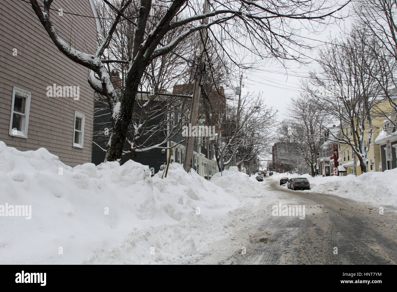 Halifax, Canada. 16th Feb, 2017. Canada, Halifax, NS - High snowbanks ...