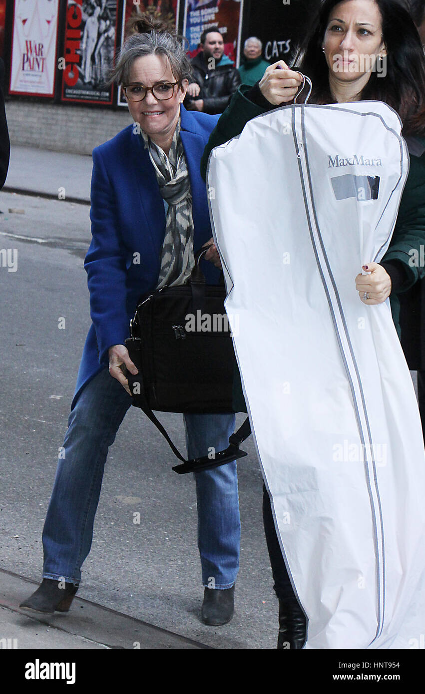 New York, NY, USA. 16th Feb, 2017. Sally Field seen arriving to The ...
