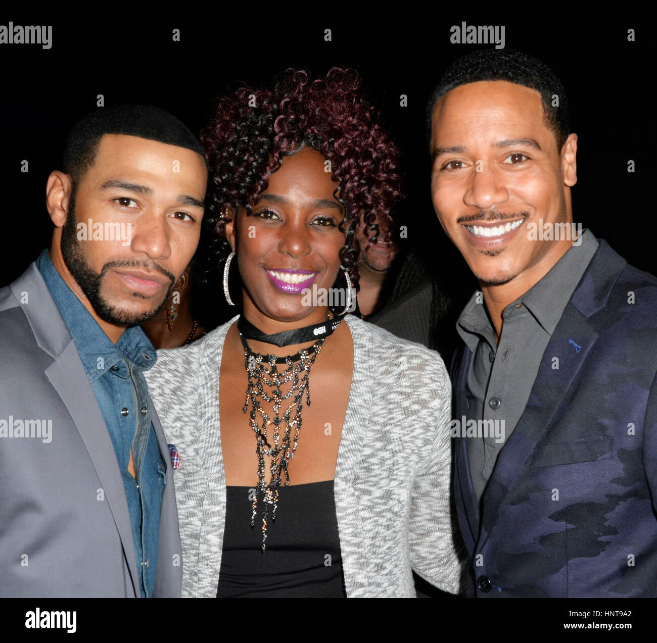 LOS ANGELES, CA- FEBRUARY 15: Blue Kimble, Brian White at the "Media ...