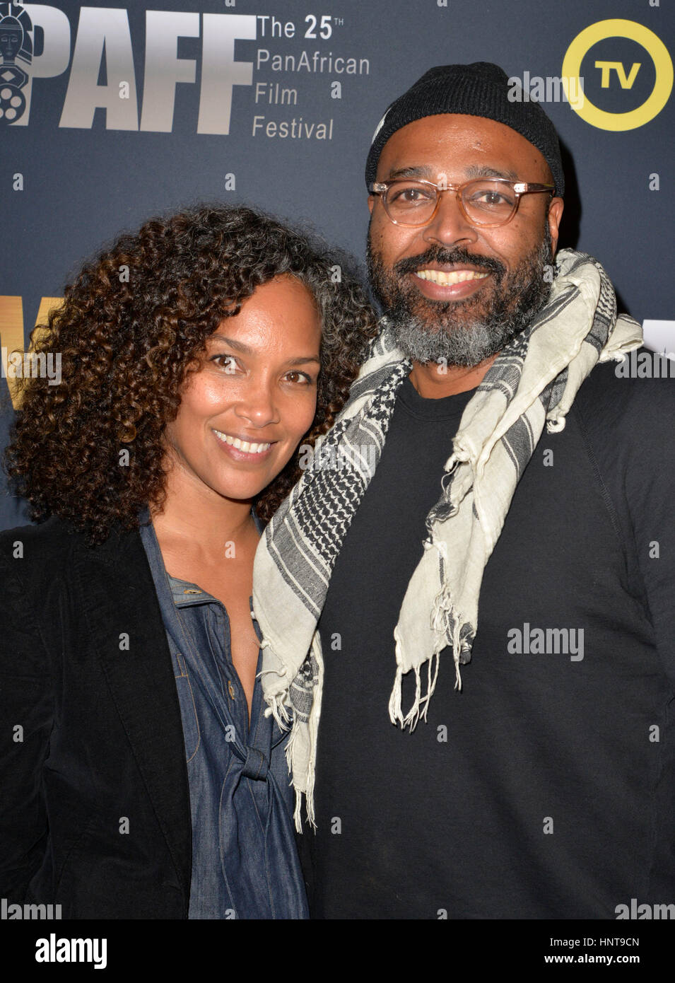 LOS ANGELES, CA- FEBRUARY 15: Mara Brock Akil, Salim Akil at the "Media ...