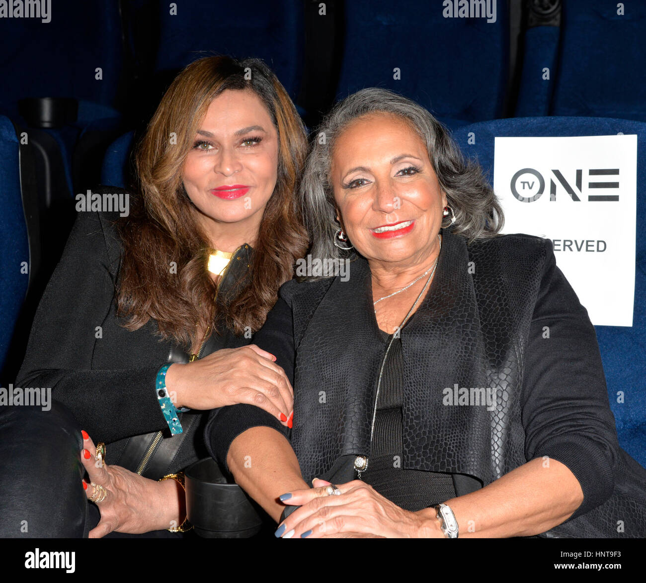LOS ANGELES, CA- FEBRUARY 15: Tina Knowles Lawson, Cathy Hughes at the ...