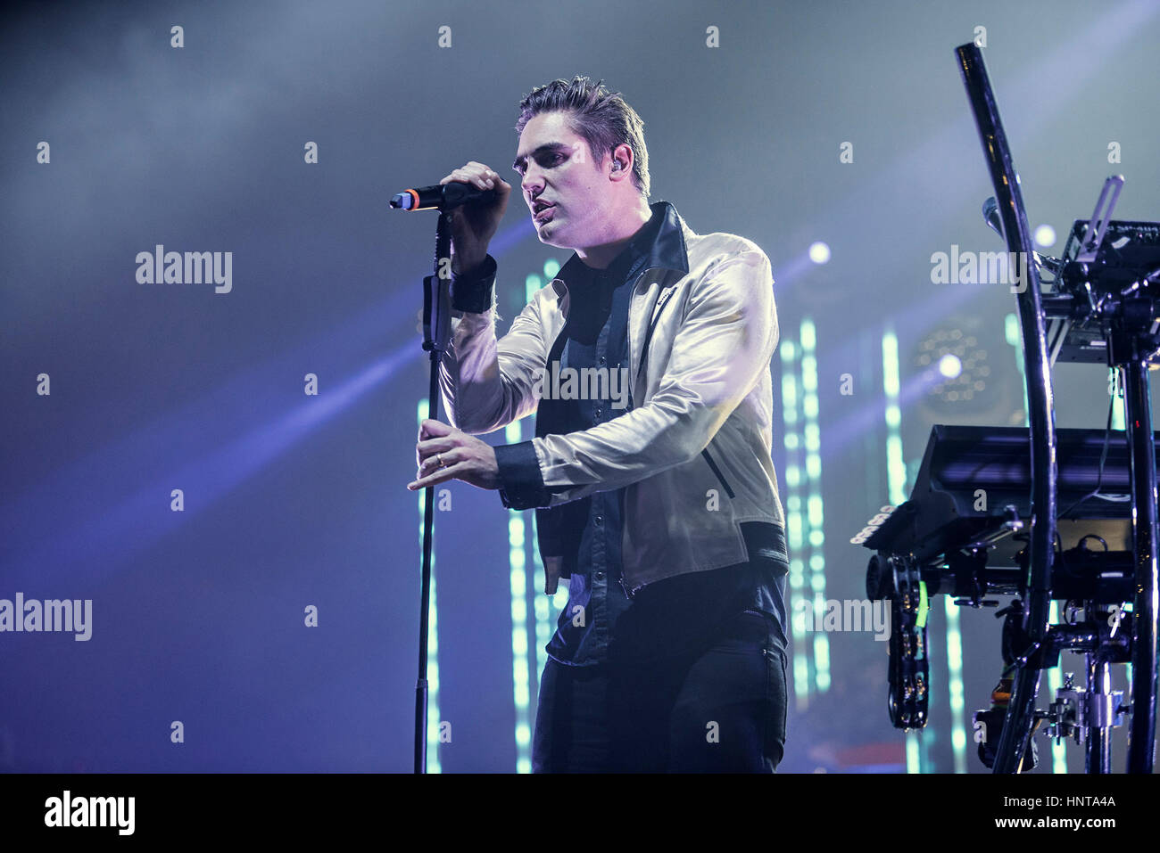 Manchester, UK. 16th Feb, 2017. Charlie Simpson, Matt Willis and James ...