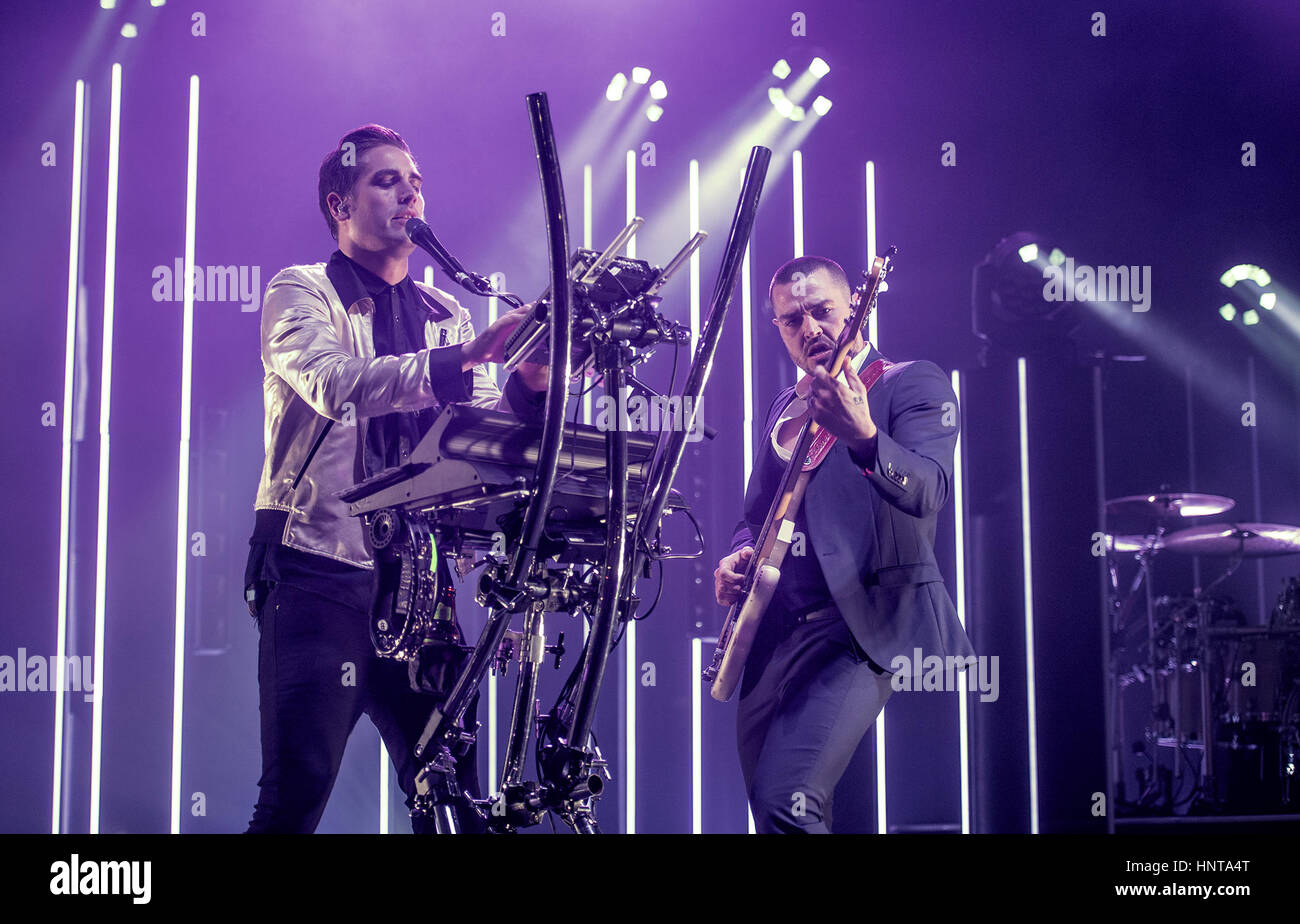 Manchester, UK. 16th Feb, 2017. Charlie Simpson, Matt Willis and James ...