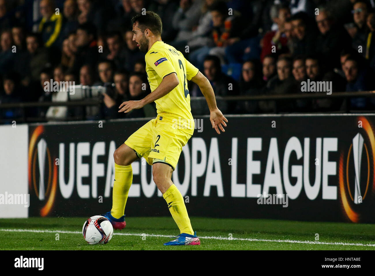 Vila-real, Spain. 16th February 2017. Mario during the match of UEFA ...