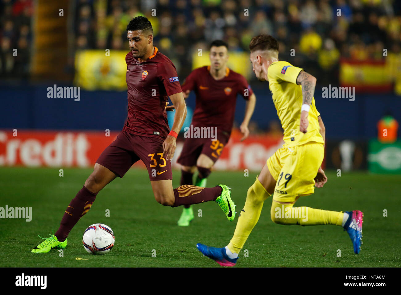 Vila-real, Spain. 16th February 2017. Palmieri during the match of UEFA ...