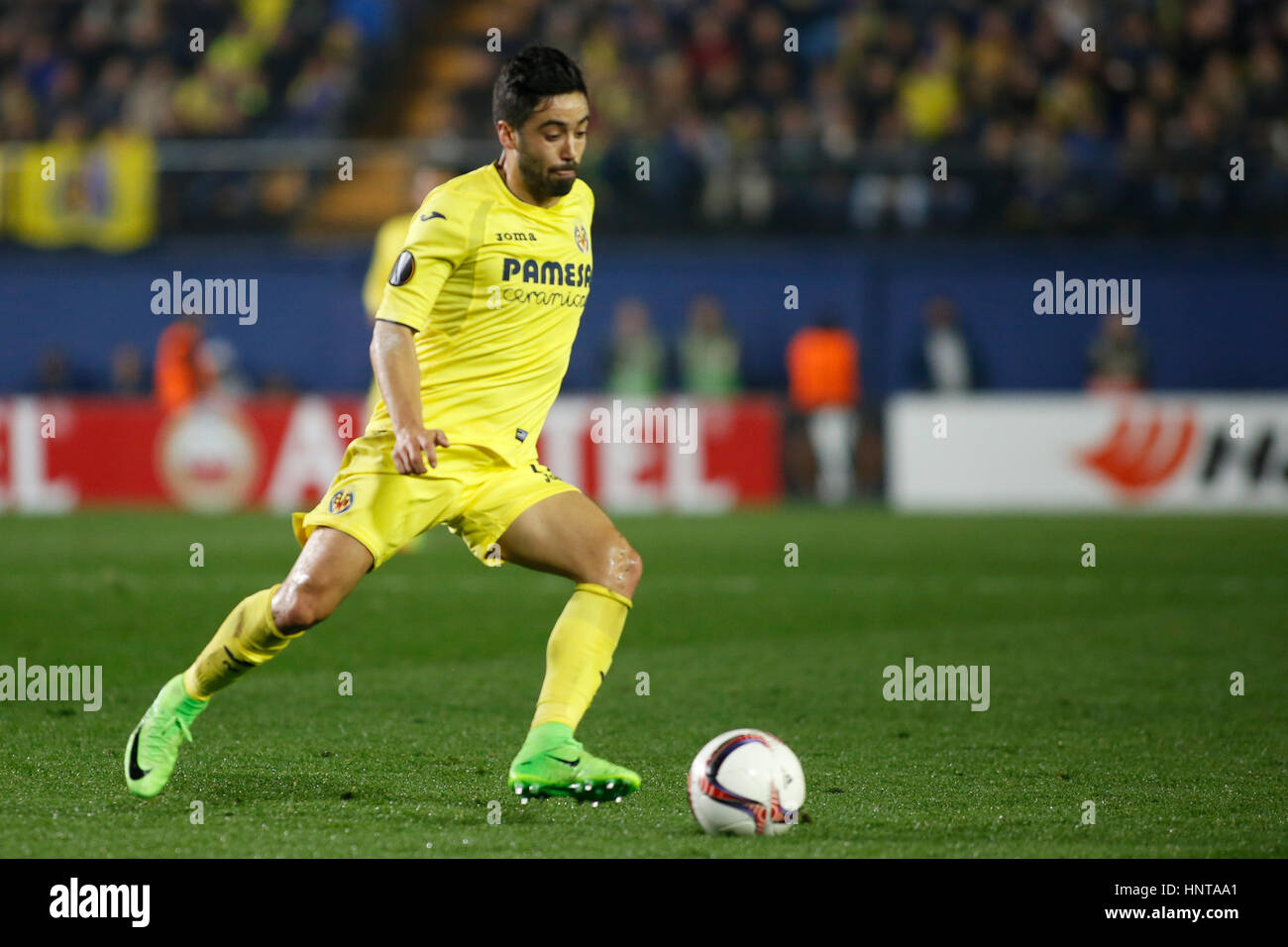 Vila-real, Spain. 16th February 2017. Jaume Costa during the match of ...