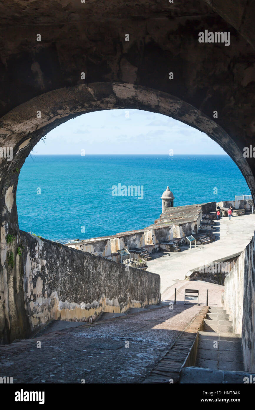 ARCHWAY CASTILLO SAN FELIPE DEL MORRO OLD CITY SAN JUAN PUERTO RICO ...