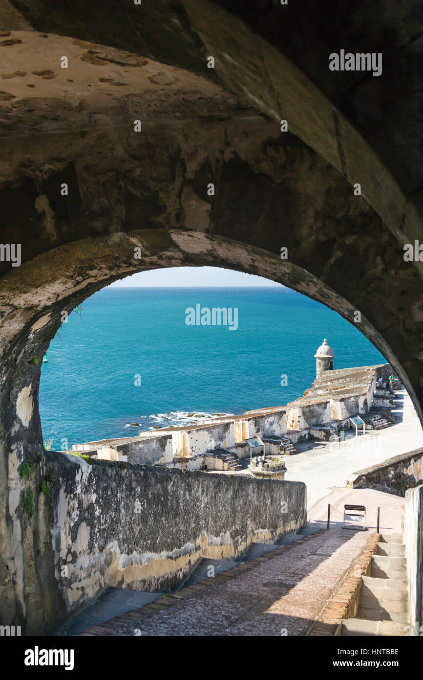 ARCHWAY CASTILLO SAN FELIPE DEL MORRO OLD CITY SAN JUAN PUERTO RICO ...