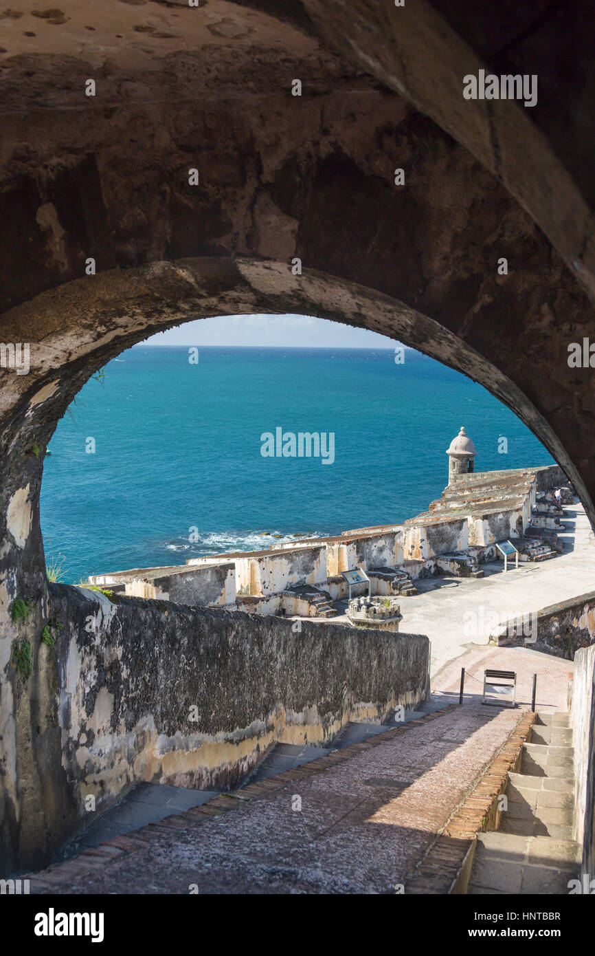 ARCHWAY CASTILLO SAN FELIPE DEL MORRO OLD CITY SAN JUAN PUERTO RICO ...