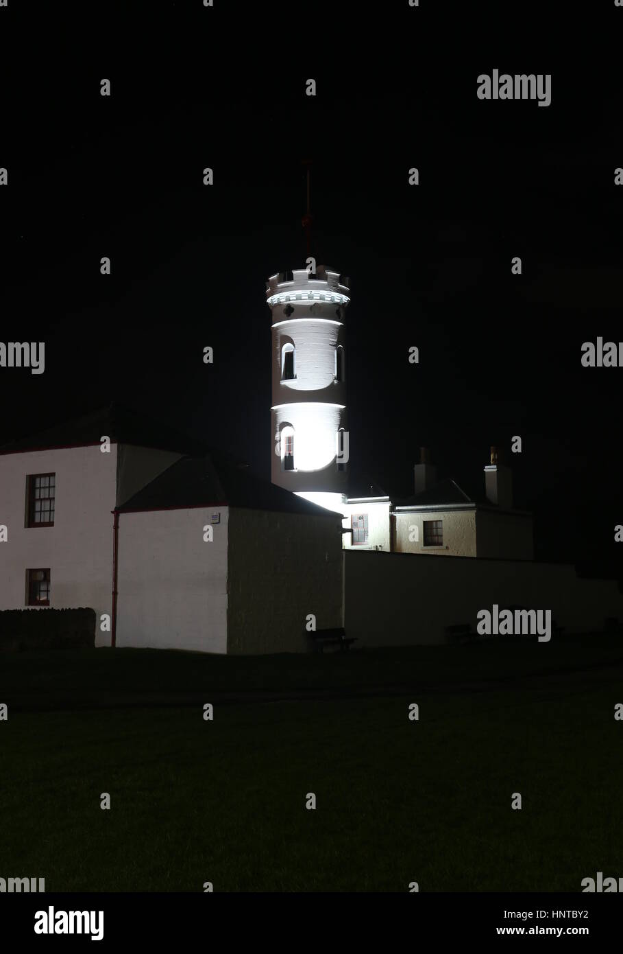 Signal Tower Museum by night Arbroath Angus Scotland February 2017 ...